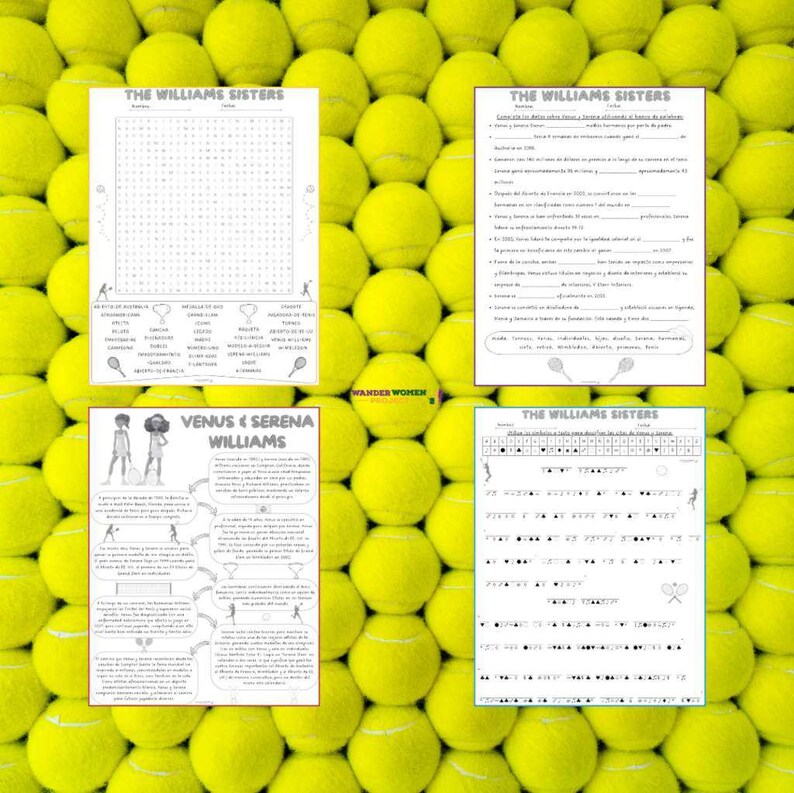 Venus Y Serena Williams - Aprende Sus Historias Con Actividades ...