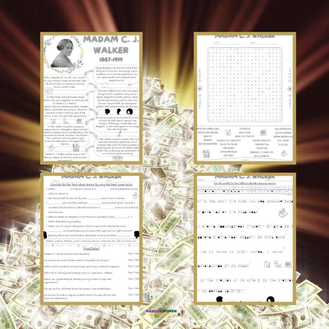 Madam C.J. Walker - Learn Herstory With Fun Activities - Educational ...