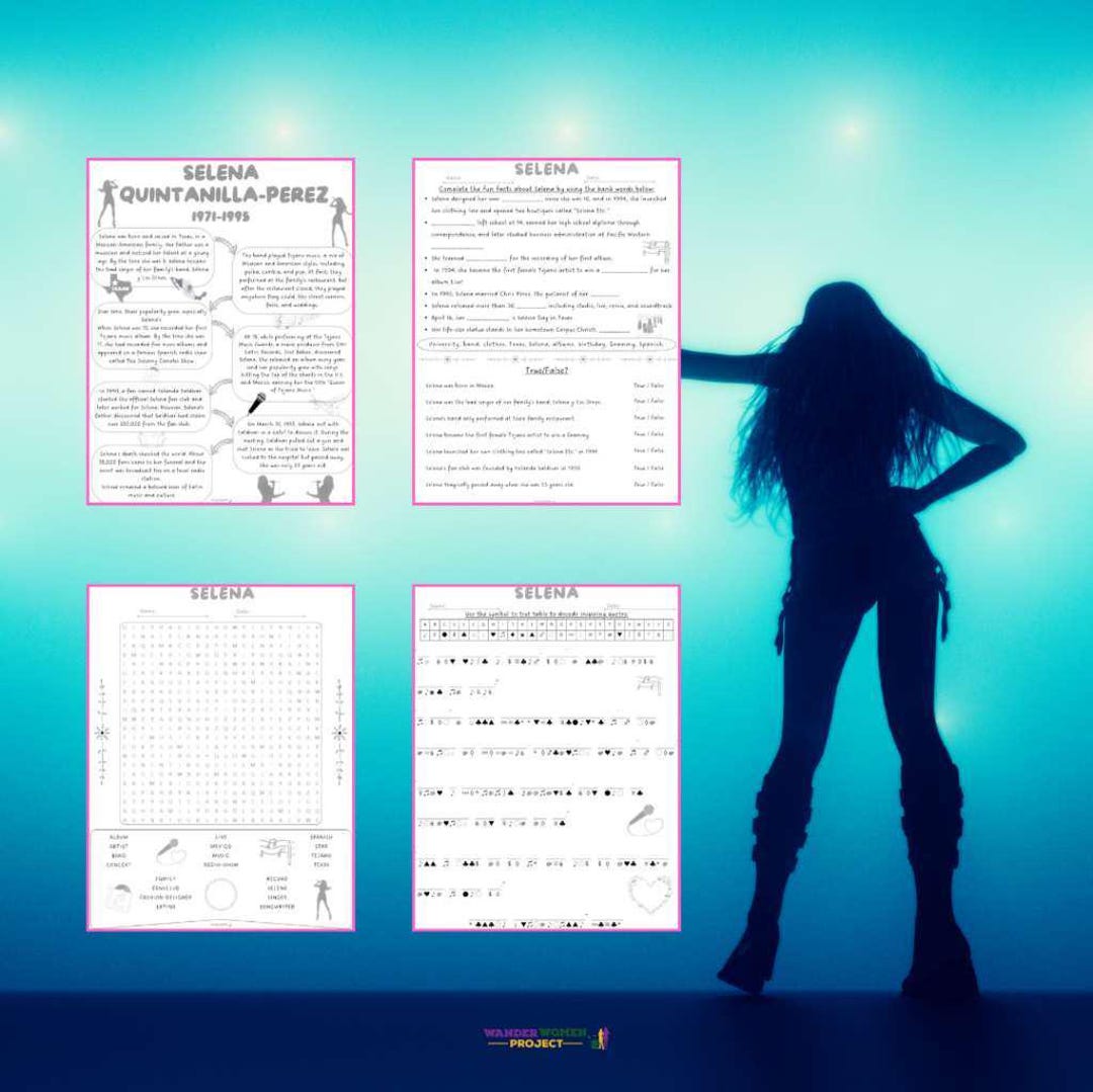 Selena Quintanilla-pérez - Learn Herstory With Fun Activities - Etsy