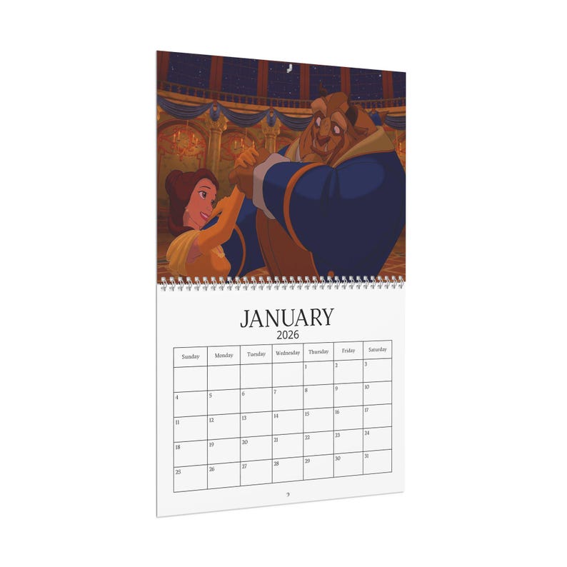 Beauty and the Beast Wall Calendar 2026, Disney-inspired Planner, Home ...