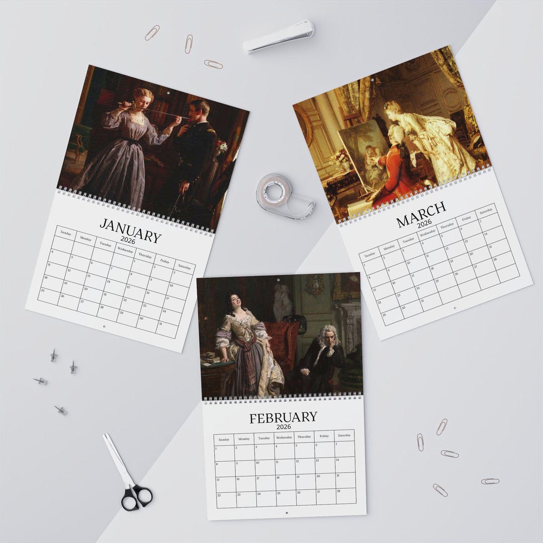 2026 Victorian Art Calendar, 2026 Romance Calendar, Wall Art Décor ...