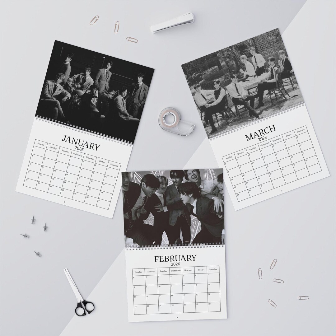 K-pop BTS 2026 Wall Calendar, Classique Celebrity Calendar, Gift for ...