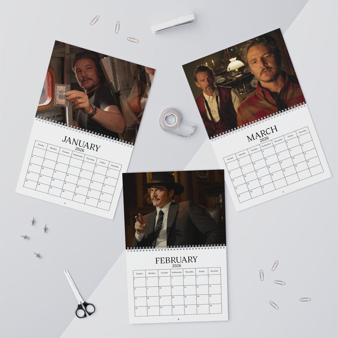 Pedro Pascal 2026 Wall Calendar, Movie Planner, Gift for Fans, Movie ...