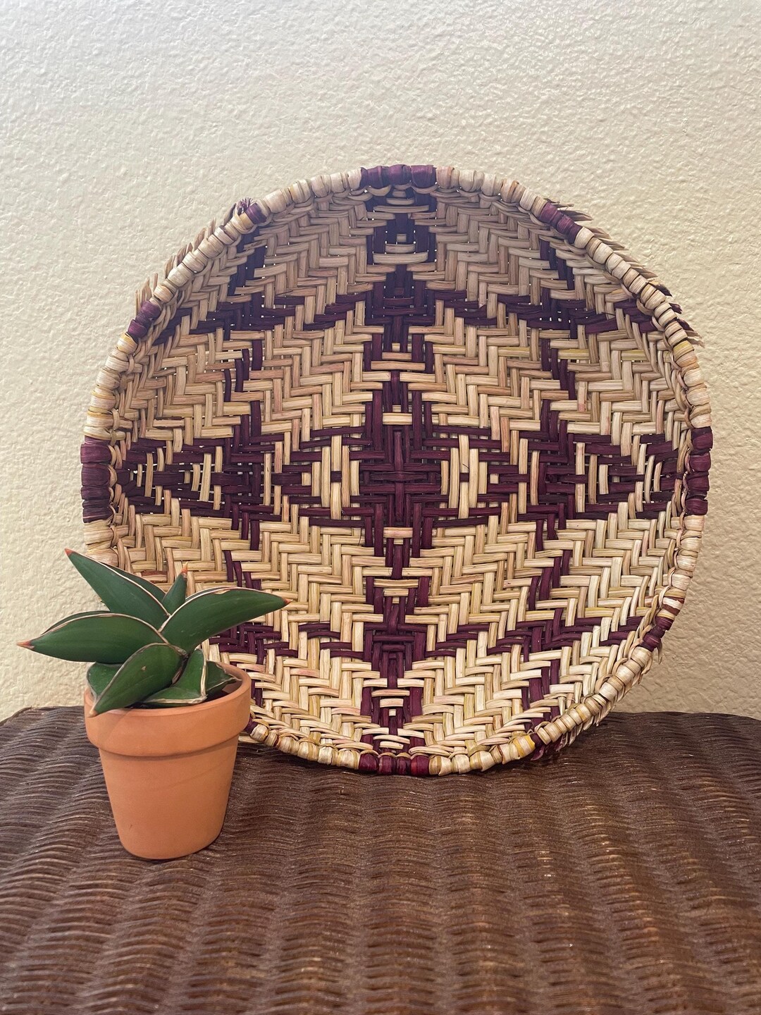 Large Vintage Handwoven Yucca Leaf Hopi First Mesa Pueblo Tutsaya ...