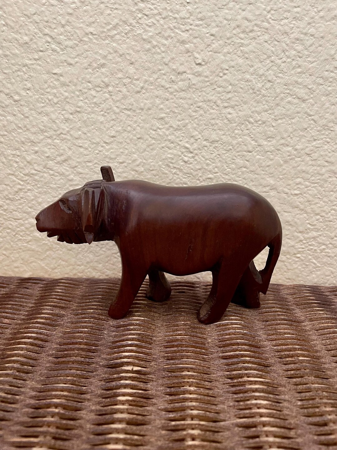 Vintage Hand Carved | Primitive | Wood Wooden | African Water Buffalo ...