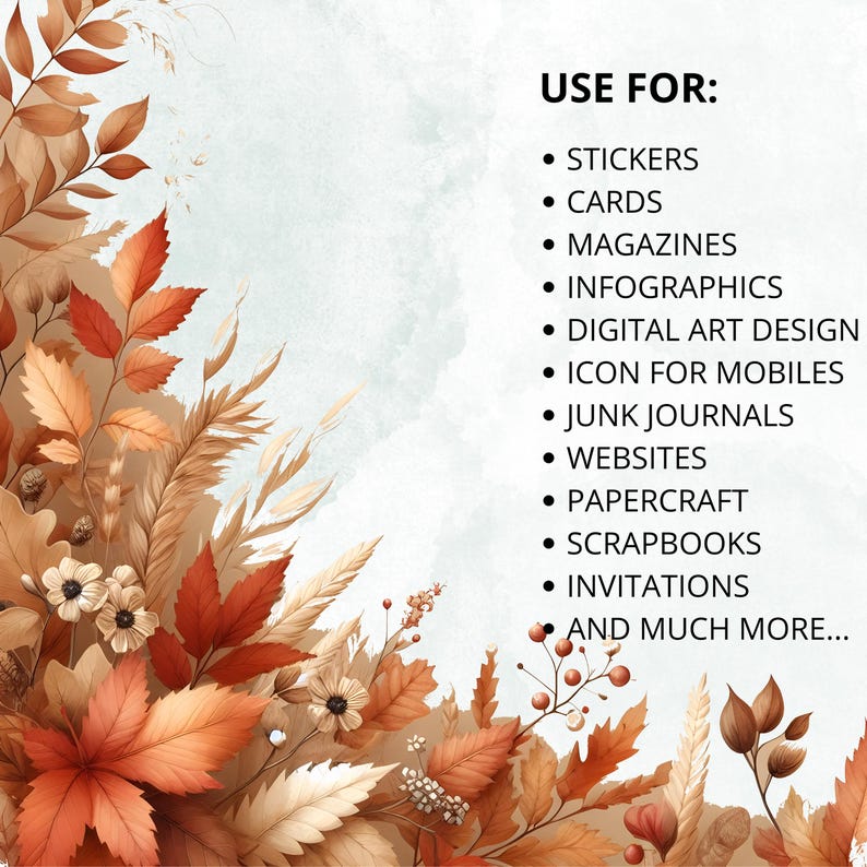 Fall Borders Clipart Collection, 28 Watercolor Pngs for Instant ...