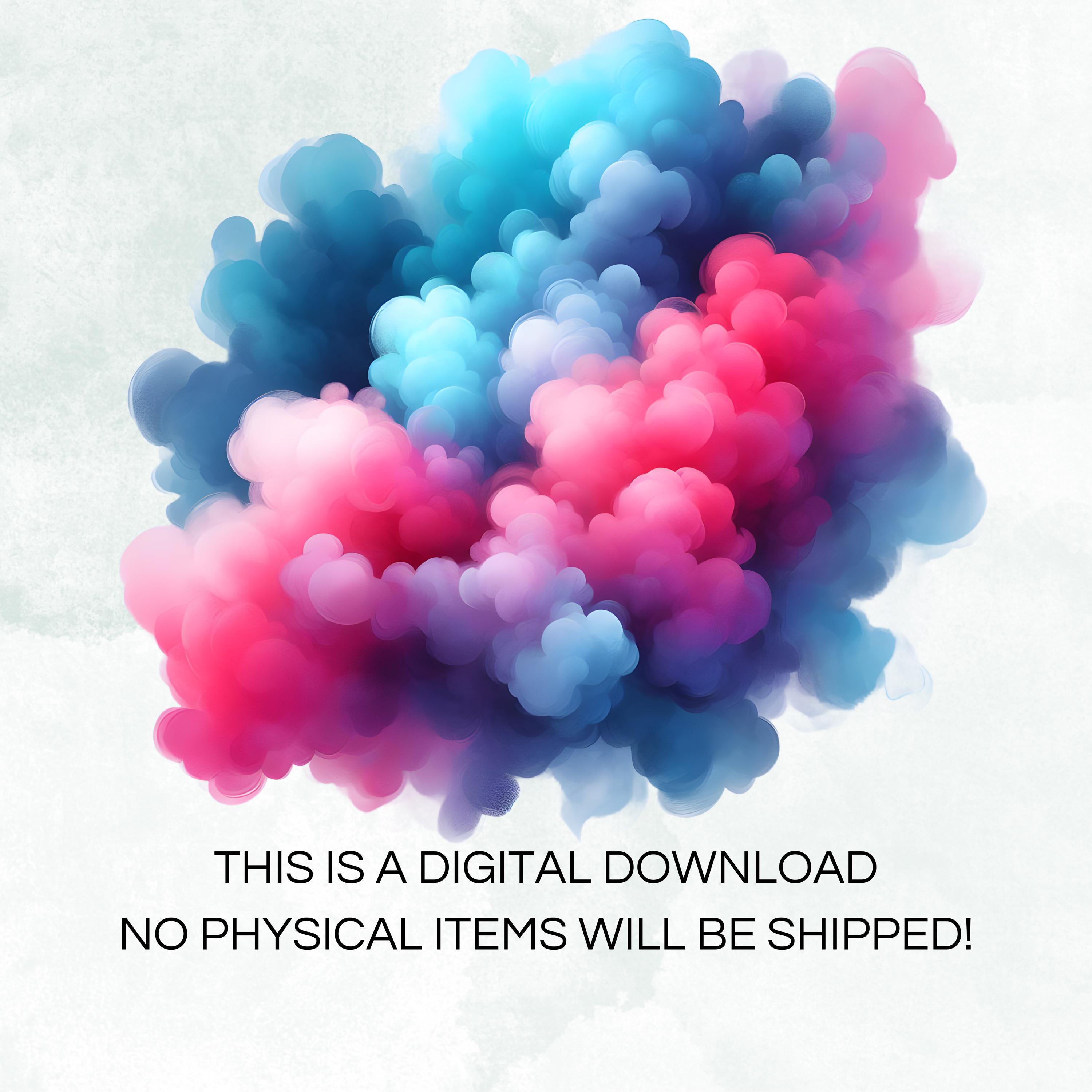 Pastel Ombre Blue Watercolor Clipart Bundle, Digital Scrapbook & Craft ...