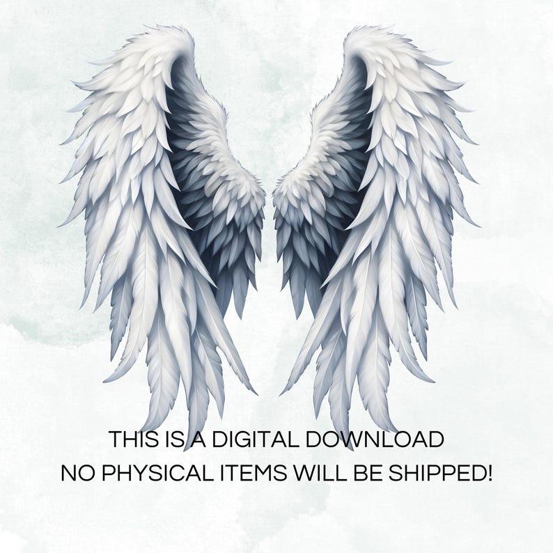 Watercolor Angel Wings, 24 Clipart, Watercolor Clipart, PNG Format ...