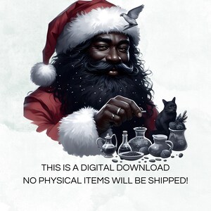 21 Watercolor Black Santa Clipart Bundle, Watercolor Clipart, PNG ...