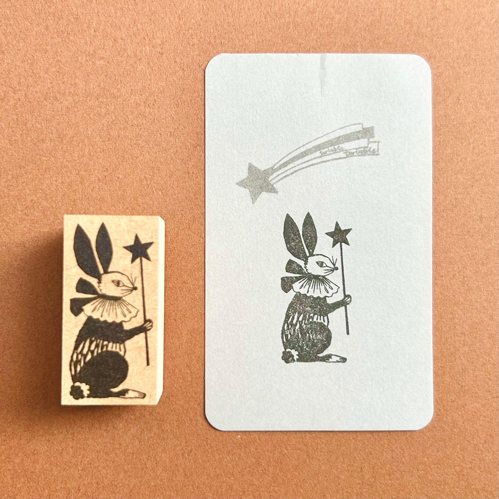 Star Rabbit | Rubber Stamp Kinotorico Collections, Made in Japan - Etsy