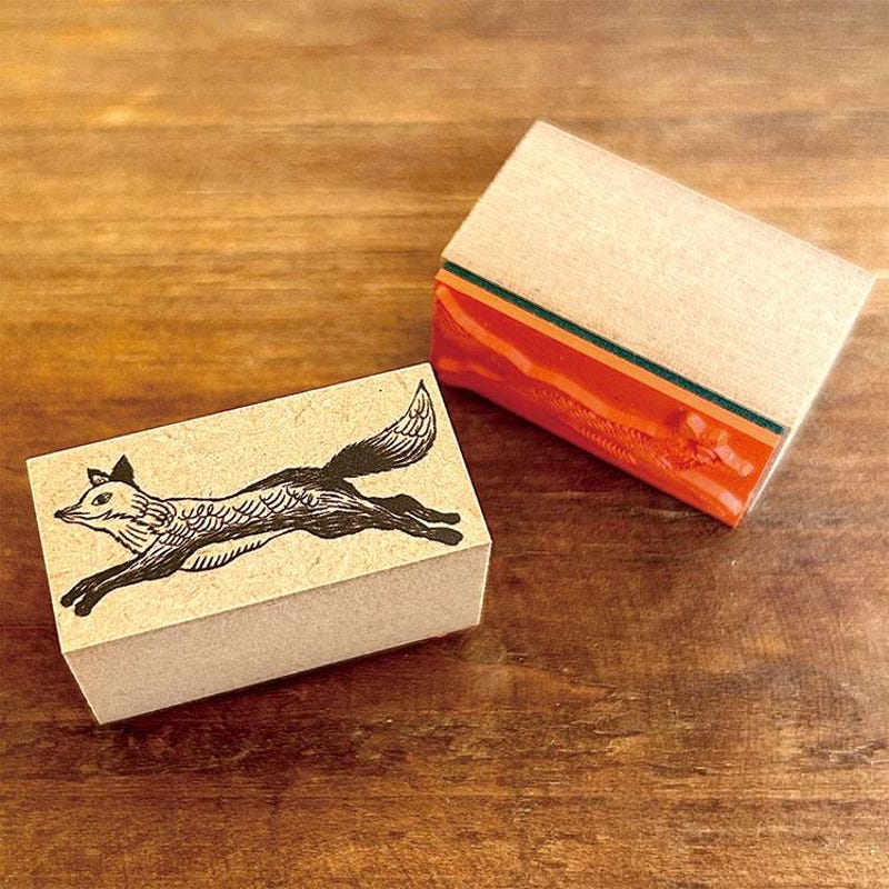 Fox Rubber Stamp - Etsy