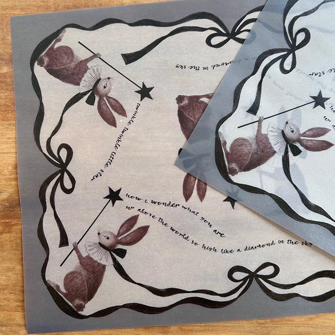 Design Paper A "rabbit" | Tracing Paper Kinotorico Collections, Made in ...
