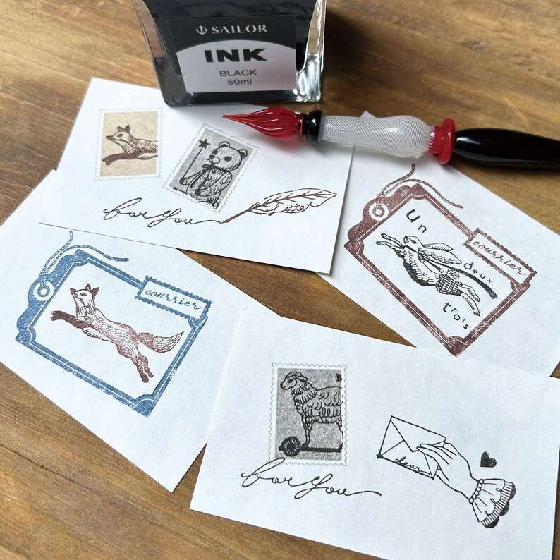 Lette Hand | Rubber Stamp Kinotorico Collections, Made in Japan - Etsy