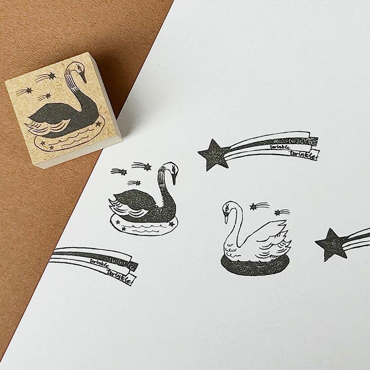 Black Swan | Rubber Stamp Kinotorico Collections, Made in Japan - Etsy