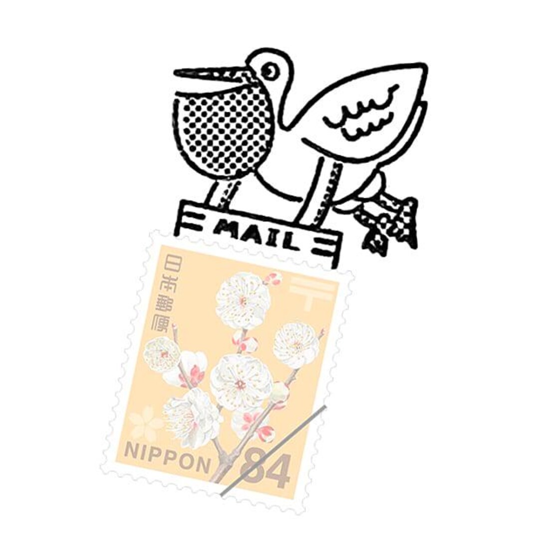 Pelican | the "stamp Kobito" ANIMAL Series | Kitte No Kobito Rubber ...