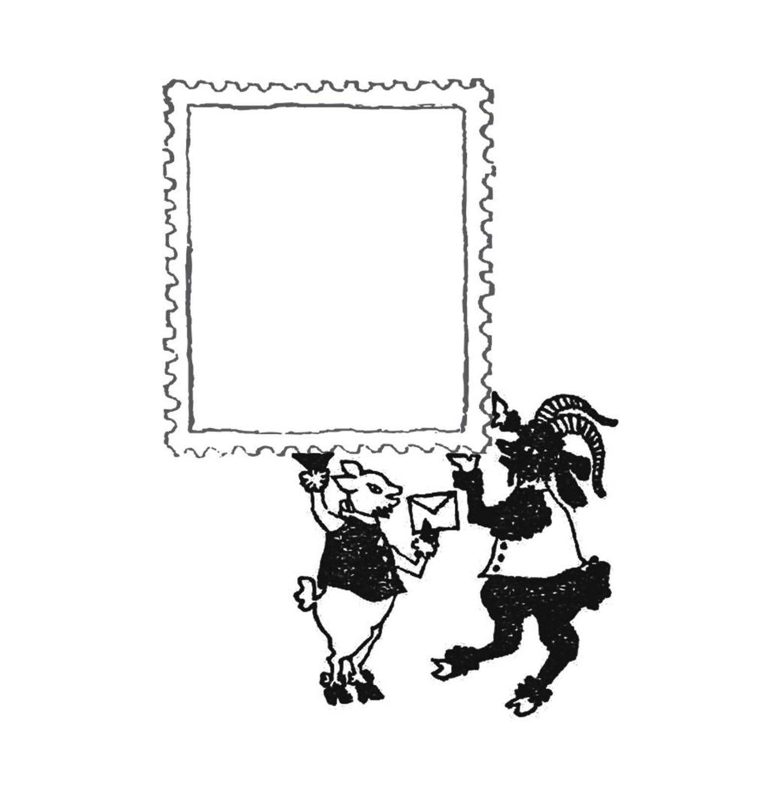 Emma & Yan Goat Rubber Stamp: Kitte No Kobito, Made in Japan - Etsy