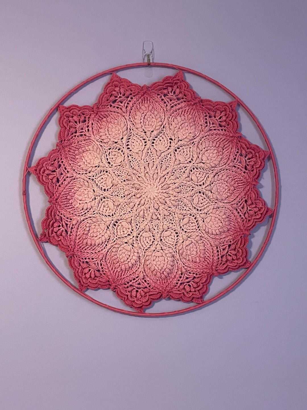 Crocheted Mandala Wall Hanging - Etsy