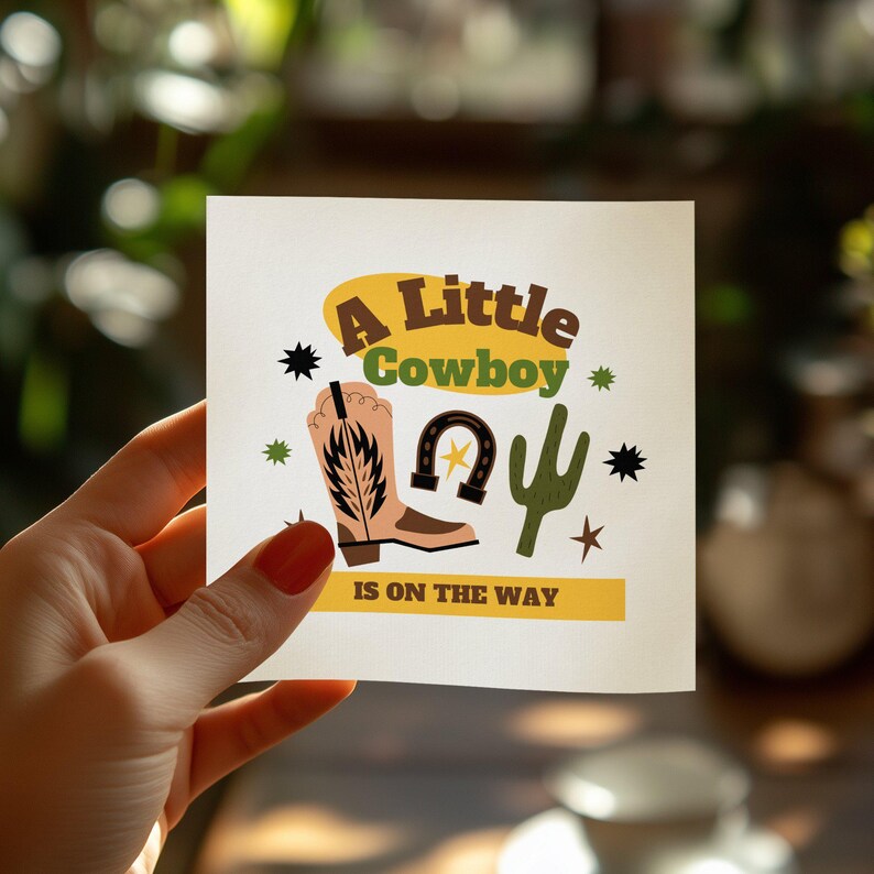 A Little Cowboy Napkin Cute Baby Shower Decor Western Theme Party ...