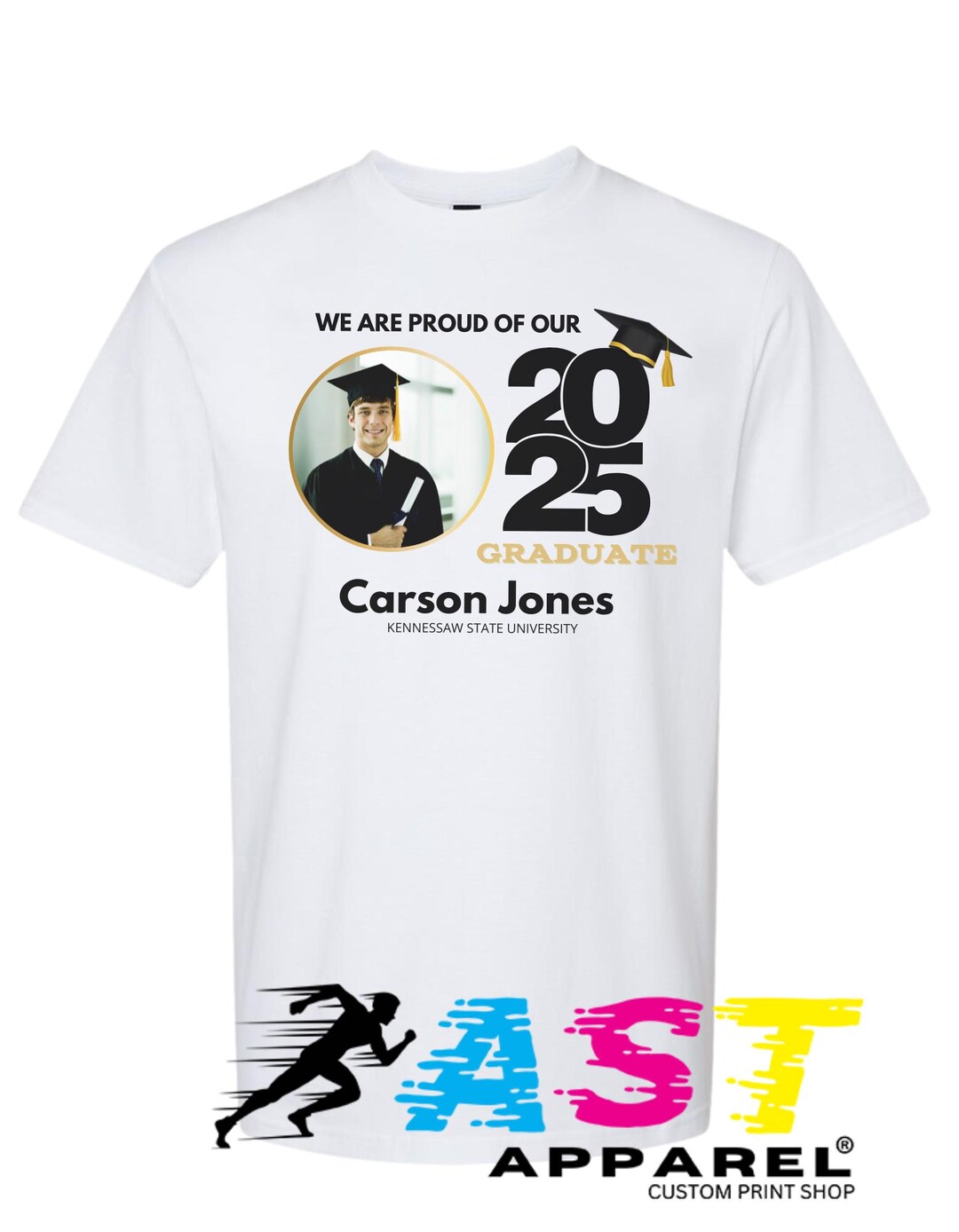 2025 Graduation Shirt With Your Custom Photo, Family Matching ...