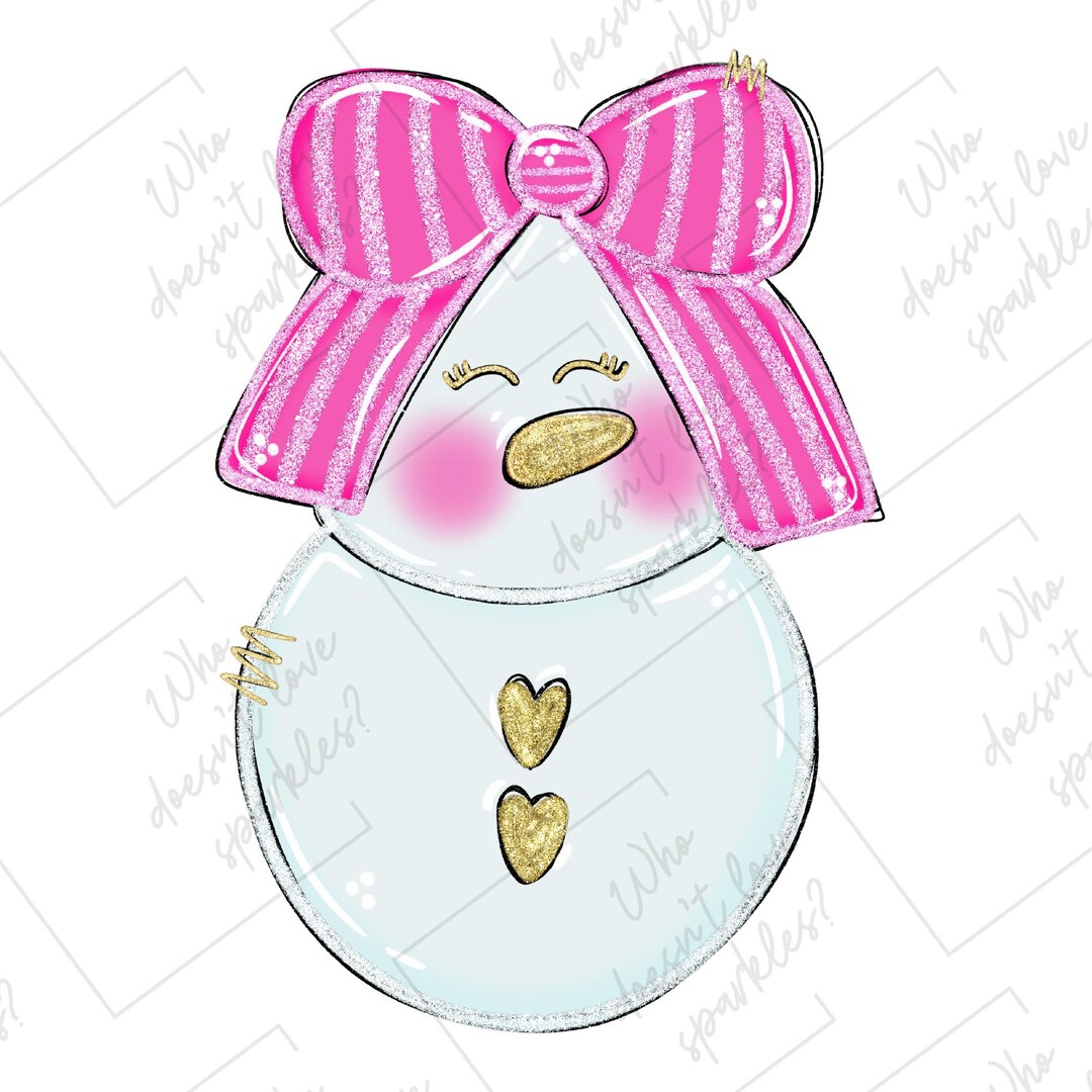 Cute Snowman Digital - Brushstroke PNG for Christmas - Hand Drawn ...