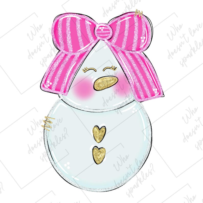 Cute Snowman Digital - Brushstroke PNG for Christmas - Hand Drawn ...