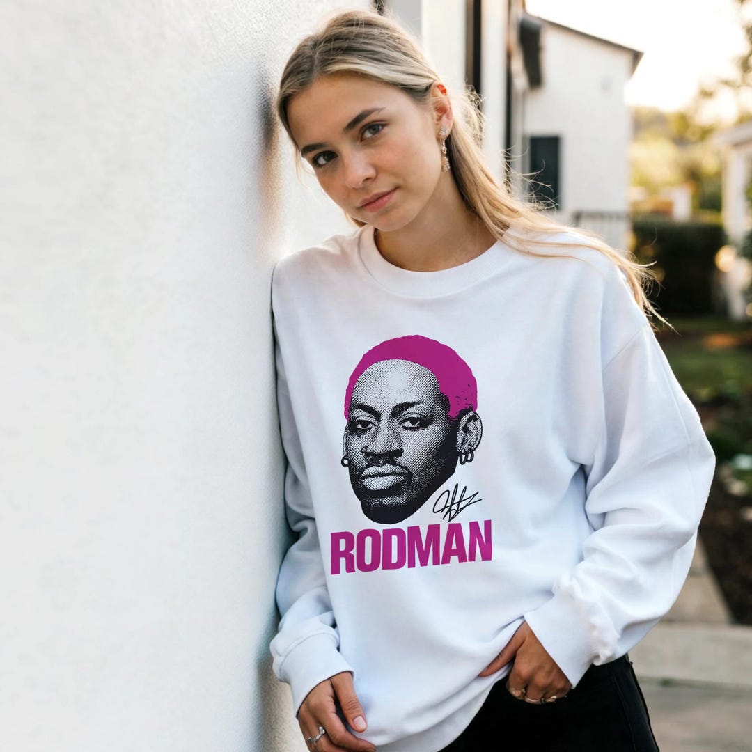 Dennis Rodman Sweatshirt - Vintage Style Unisex Pullover - Soft Cotton ...