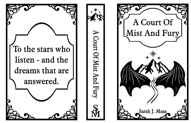 ACOTAR Series Rebind SVG Bundle | Front, Back and Spine for All 5 Books ...