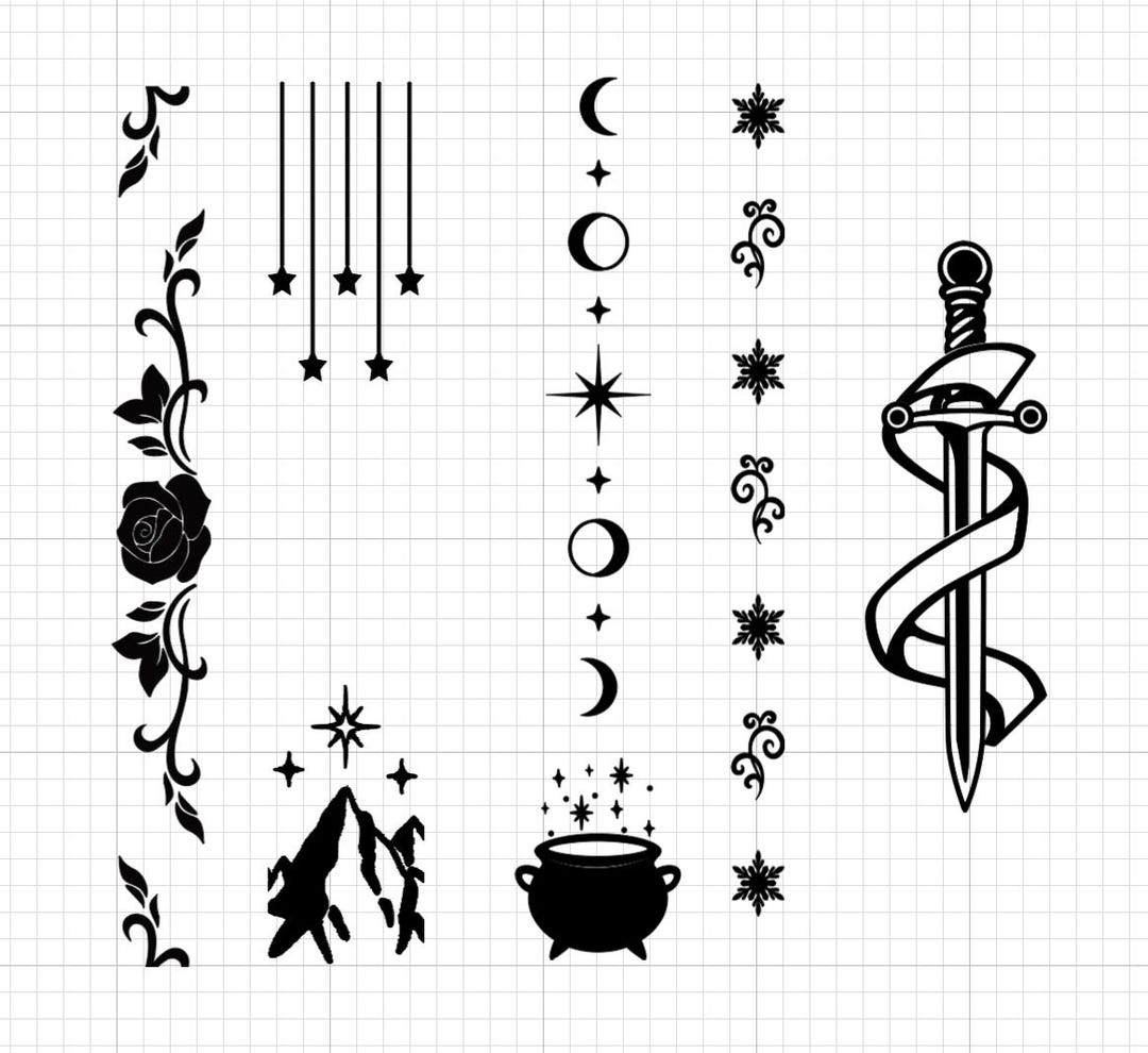 ACOTAR Themed DIY Sprayed Edges | Bookish Stencils for Customizing | A ...