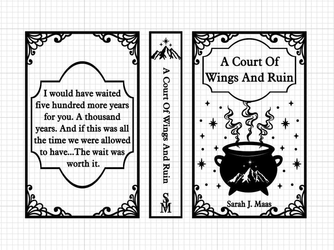 Pre-cut Vinyl for ACOWAR | Custom Book Binding Vinyl | A Court of Wings ...