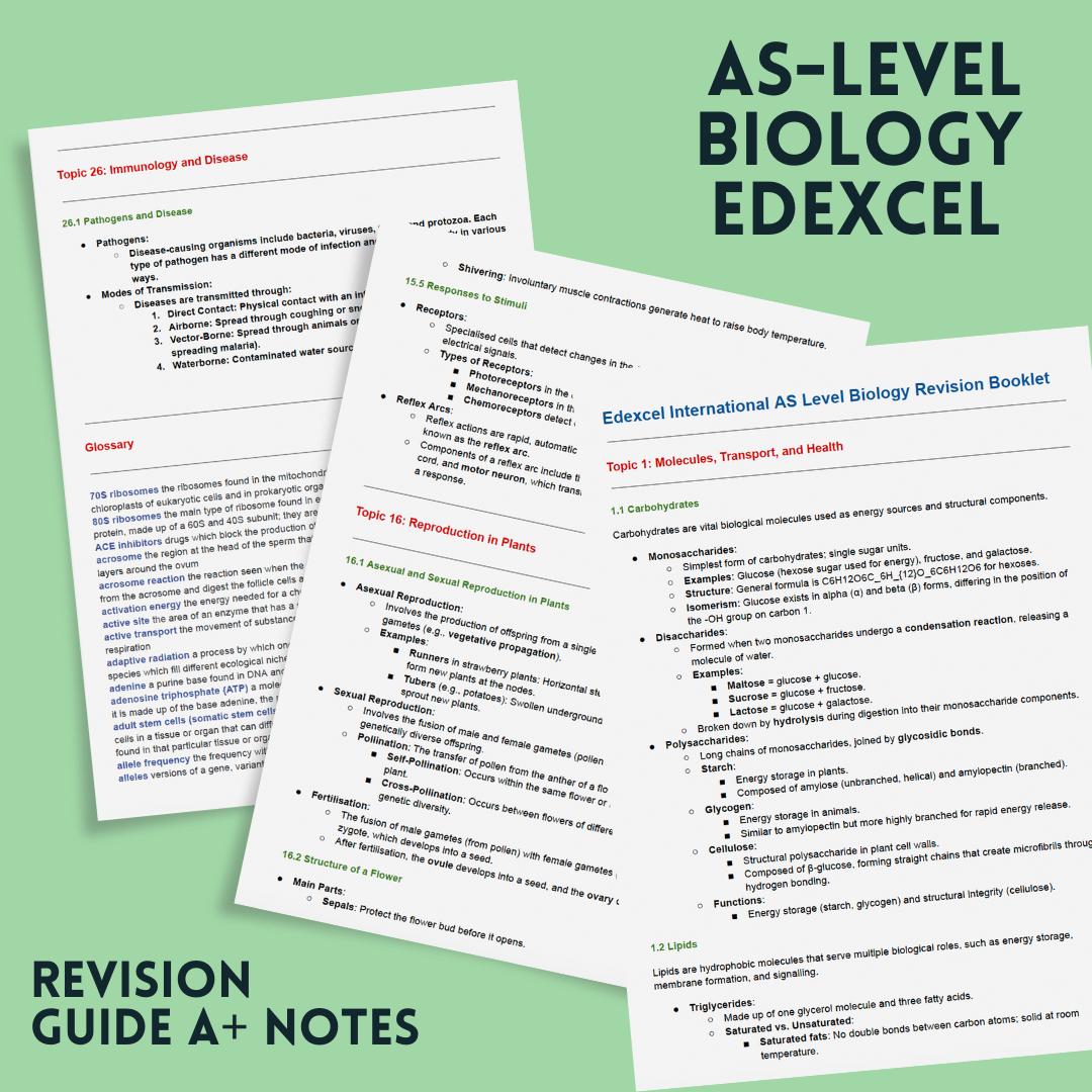 Edexcel International AS Level Biology Revision Guide - Etsy