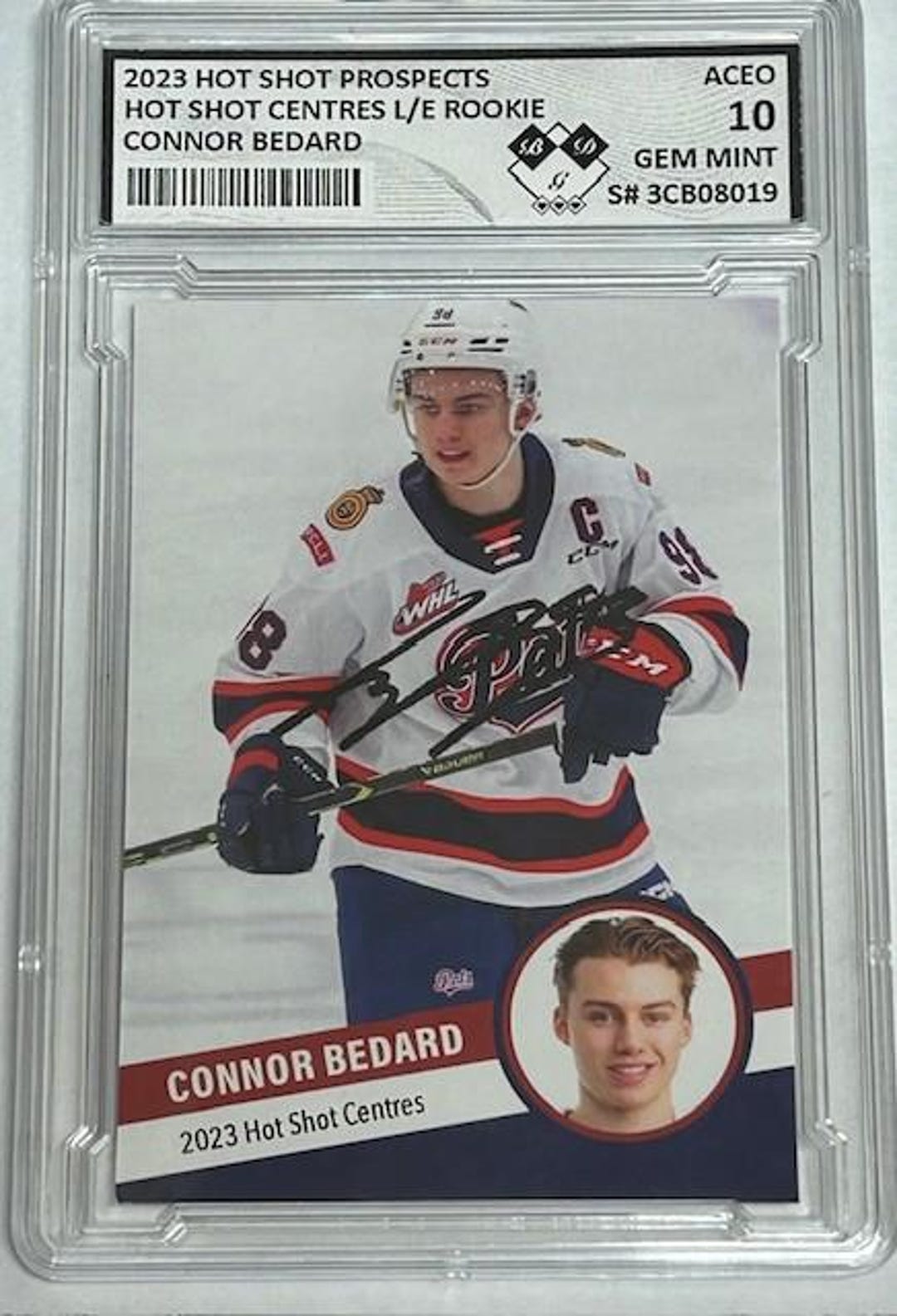 Connor Bedard Hot Shot Prospects Rookie Graded Hockey Card 2023-24 RC ...