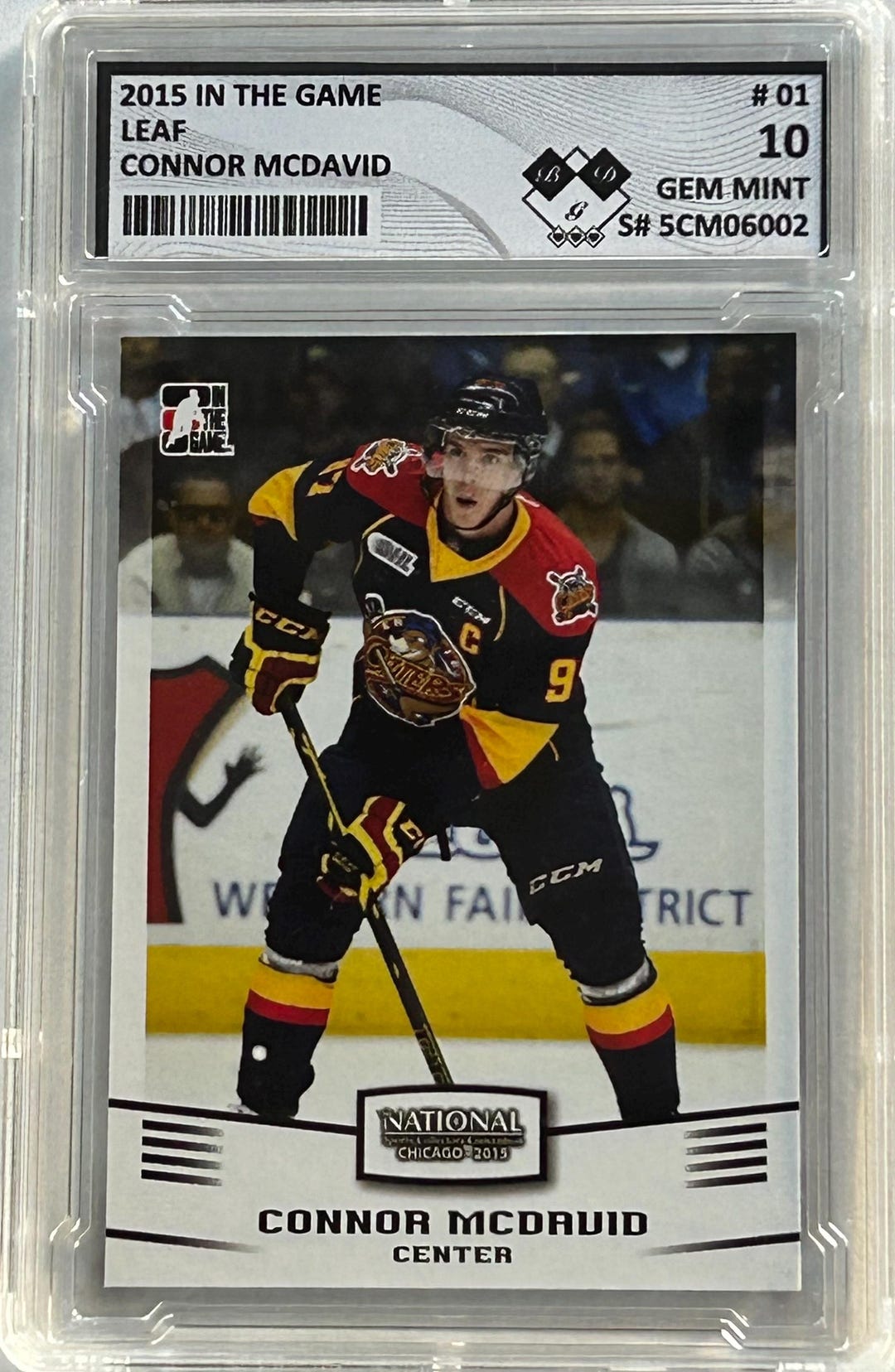 Connor Mcdavid Young Stars Rookie Leaf in the Game RC Graded Hockey ...