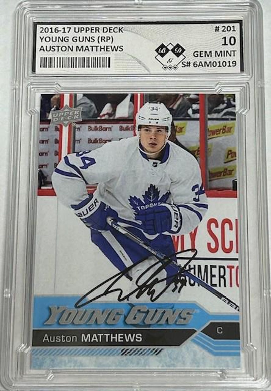Auston Matthews Rookie Young Guns With Facs Auto Graded Hockey Card ...