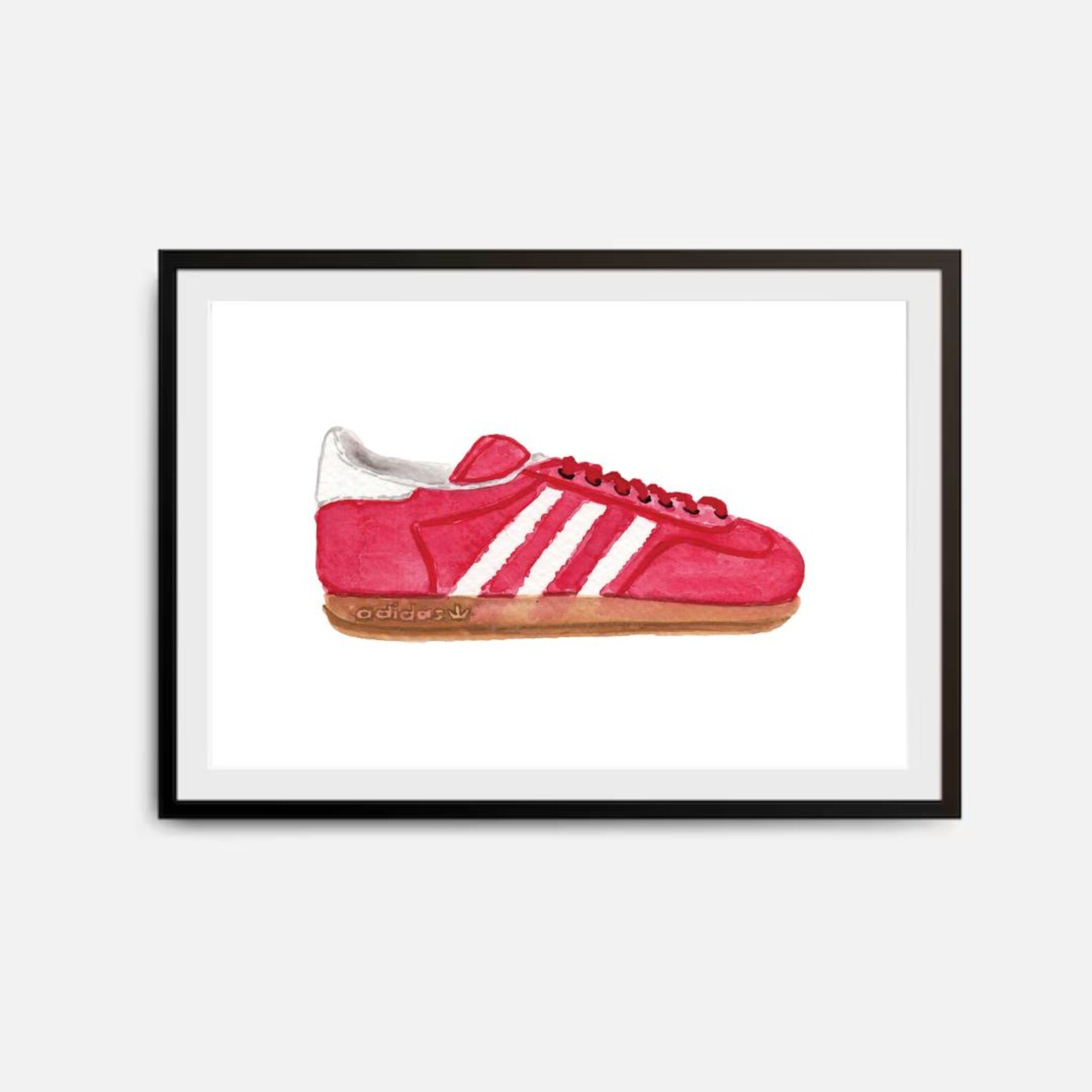 Adidas Sneaker Watercolor Print - Etsy
