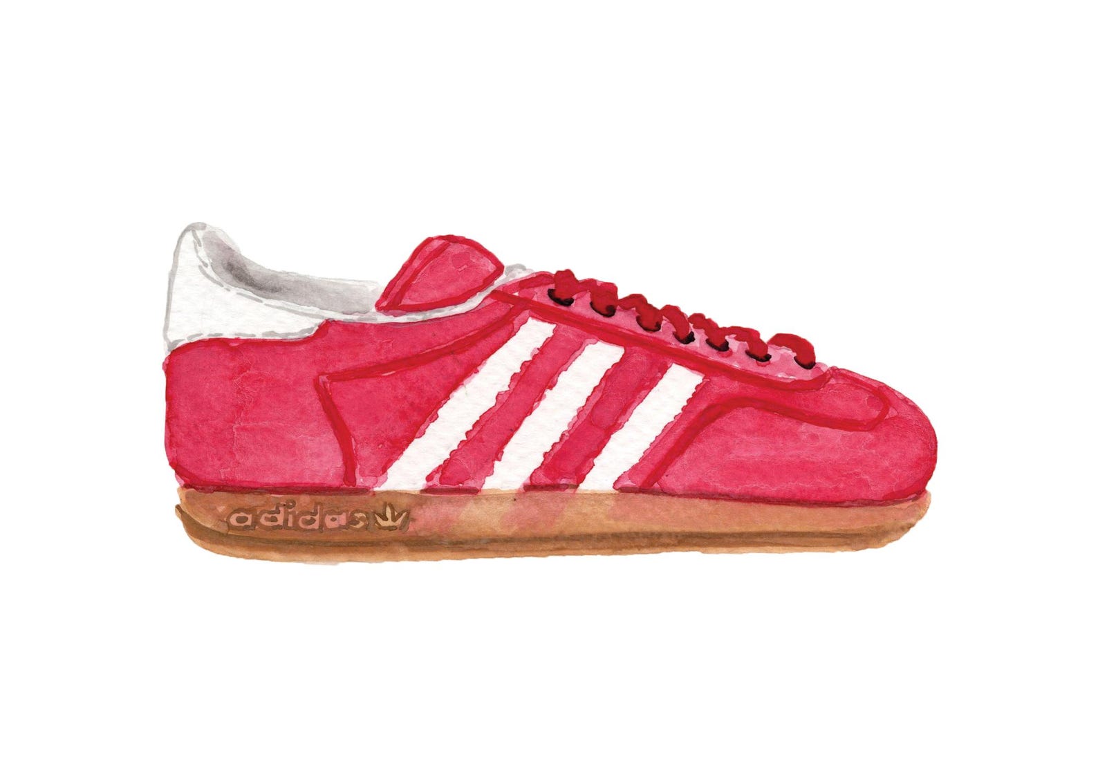 Adidas Sneaker Watercolor Print - Etsy