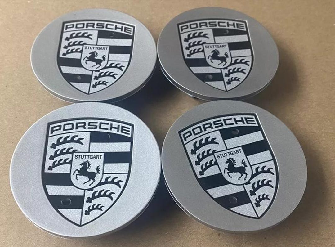 Porsche Wheel Center Hub Cap Silver With Black 76mm - Etsy