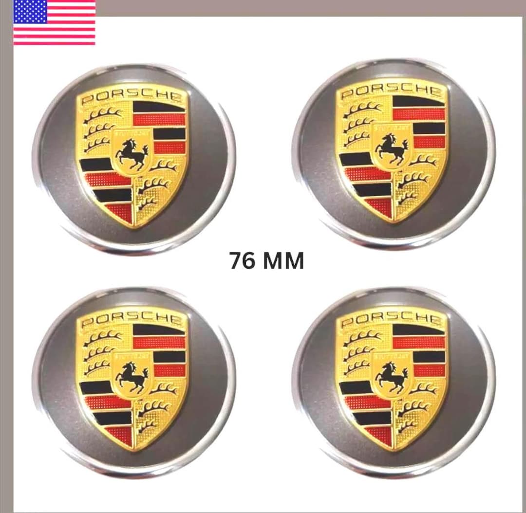 4pcs Set Porsche Wheel Center Cap Gloss Gray 76mm - Etsy
