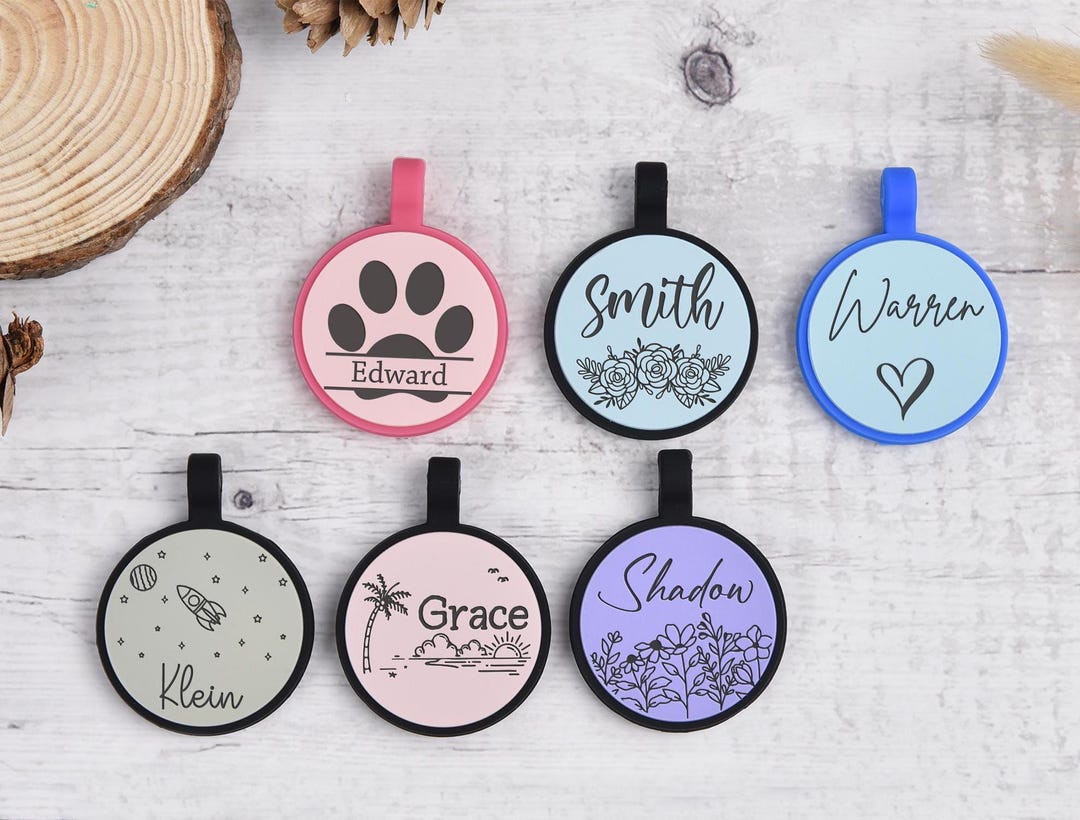 Personalized Dog ID Tags,round Shape Silicone Dog Tags, Silicone Dog ...