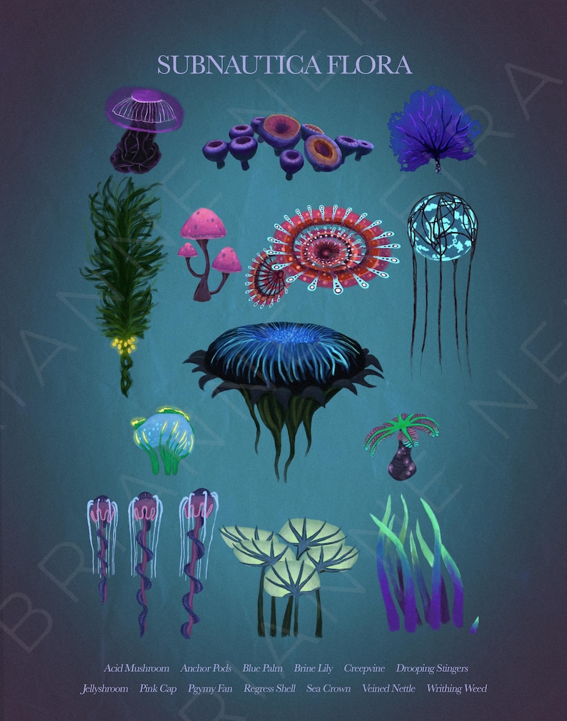 Subnautica Flora Poster - Etsy