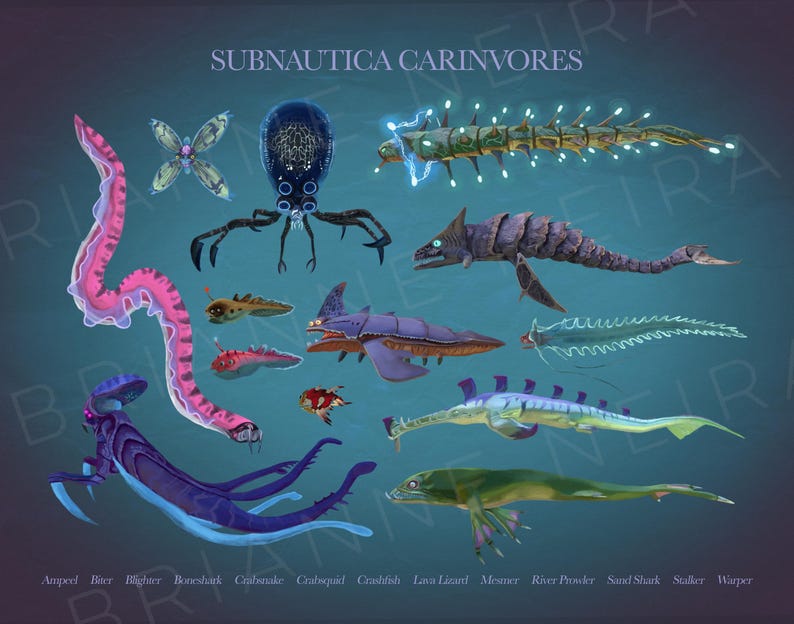 Subnautica Carnivores Poster - Etsy