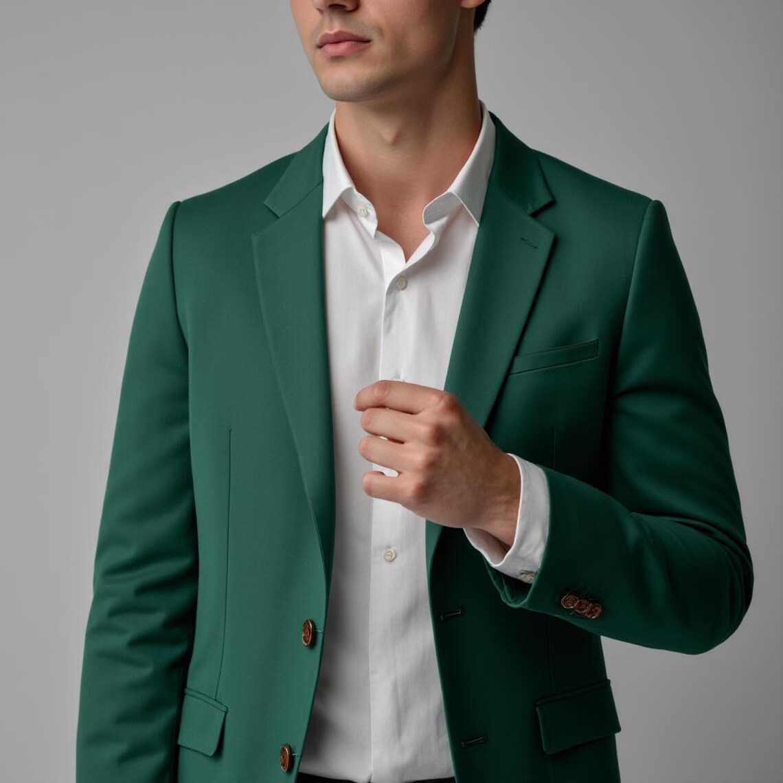 Men's 1920's Classic Suit Men's Suit Classic Dark Green Suit Wool Suit ...