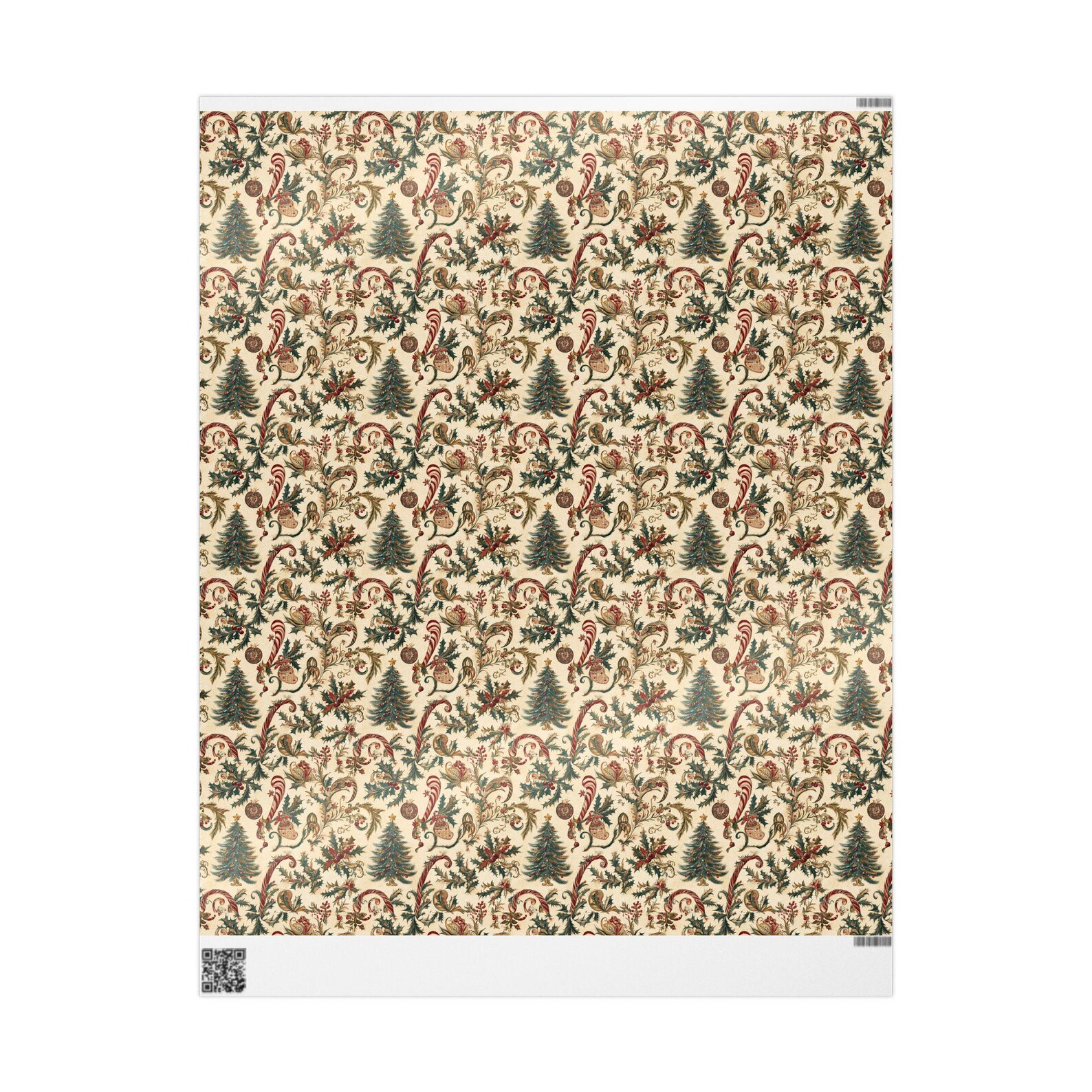Old European Christmas Vintage Gift Wrap Paper, Holiday Wrapping Paper ...