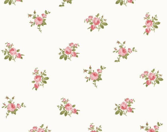 Dollhouse Miniature Wallpaper Pink Roses on White Floral 1:12 - Etsy