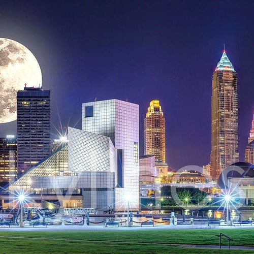 Kansas City KC Skyline NIGHT Photo Poster Cityscape Downtown - Etsy