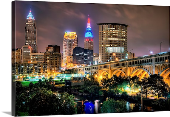 Cleveland Skyline With Bridge