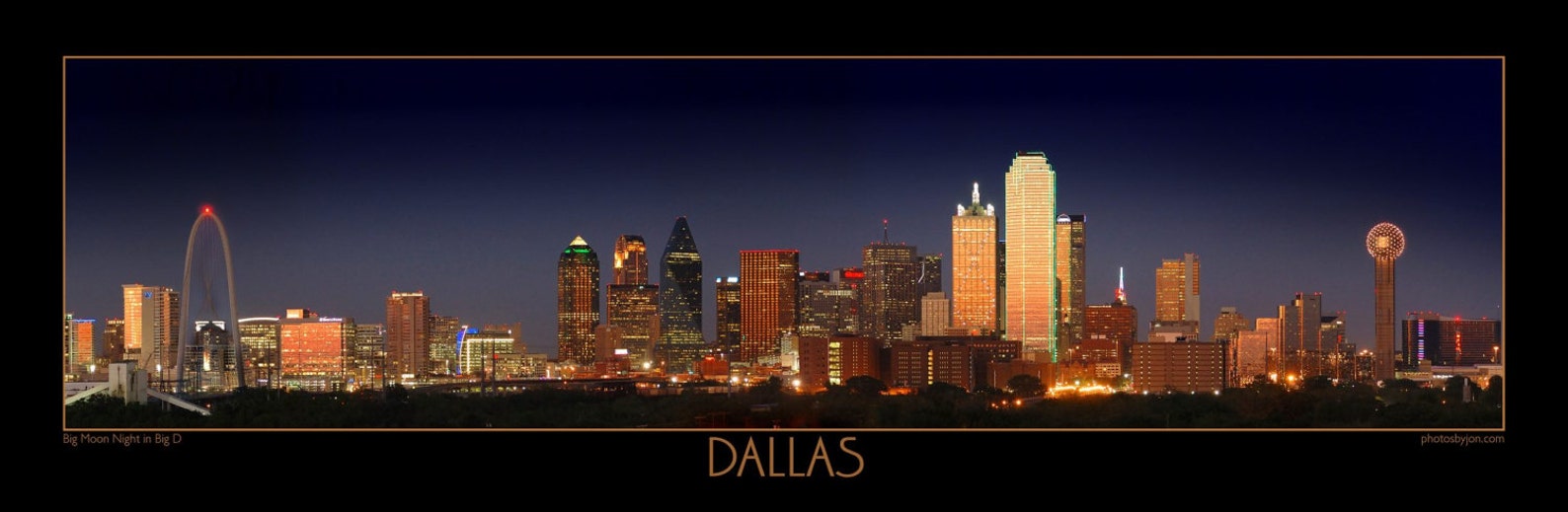 Dallas Skyline at DUSK Panoramic Print Panorama Poster Photo Picture - Etsy