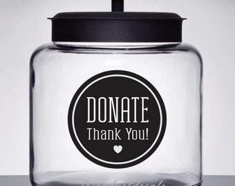 Donation stickers | Etsy