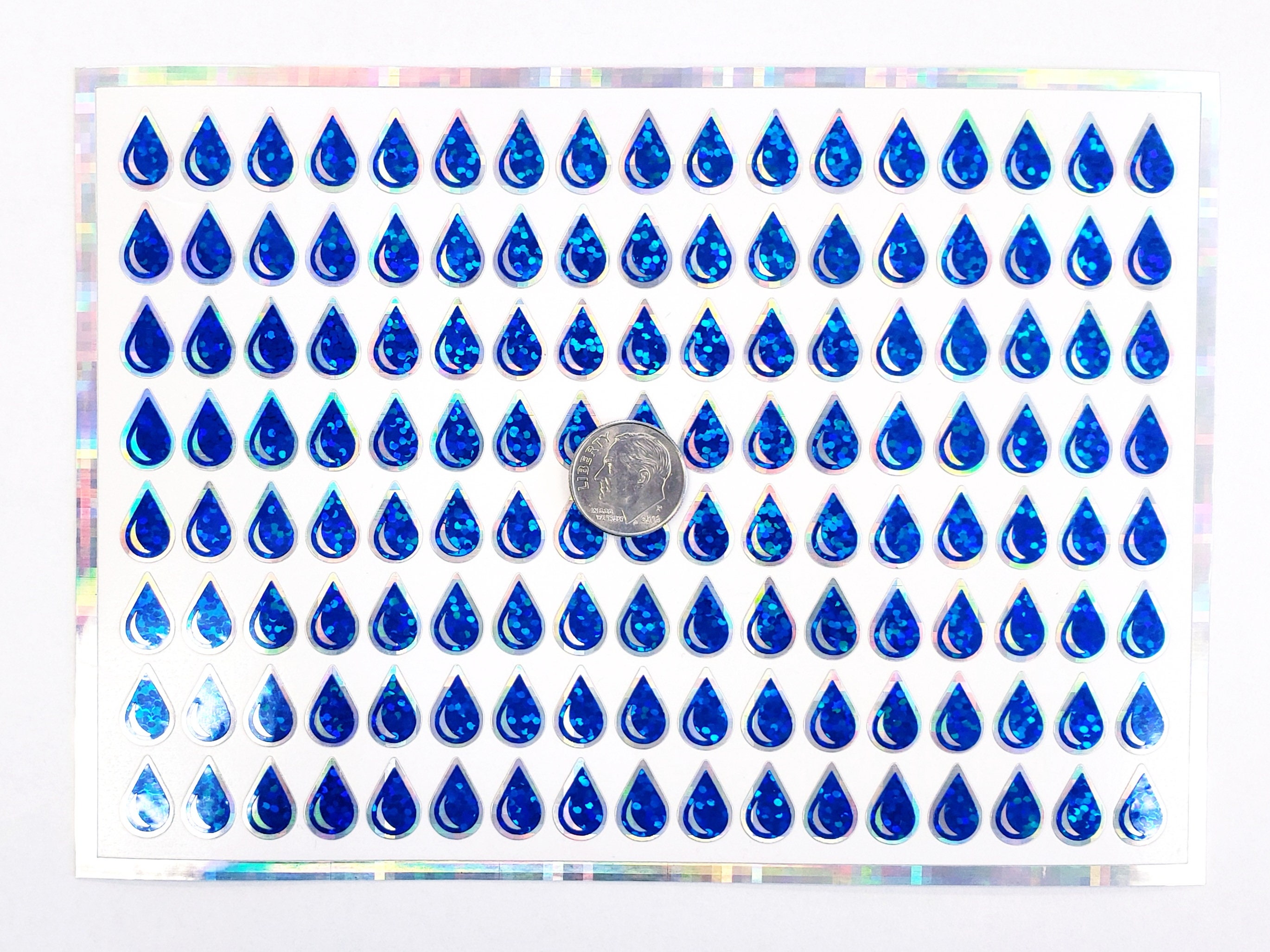 Blue Raindrop Outline