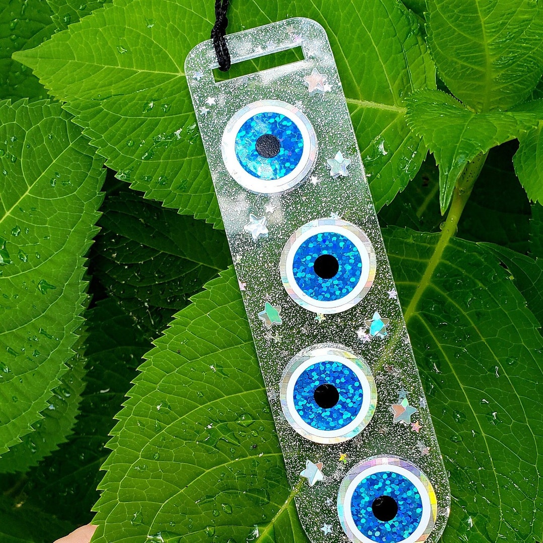 Evil Eye Bookmark With Sparkly Blue Eyes Good Luck Talisman - Etsy