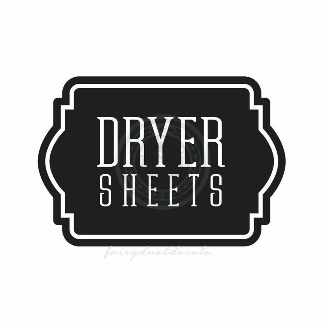 Dryer Sheets Decal Organized Laundry Room Dryer Sheets - Etsy